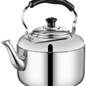 Stainless Steel Teapot,Stove Top Kettle, Stovetop Tea Pot, Fast Boiling Heat Water Tea Pot, Flat Bottom Whistling Kettle Induction Cooker Gas Stove General Purpose Kettle 5L (Color : 4l)