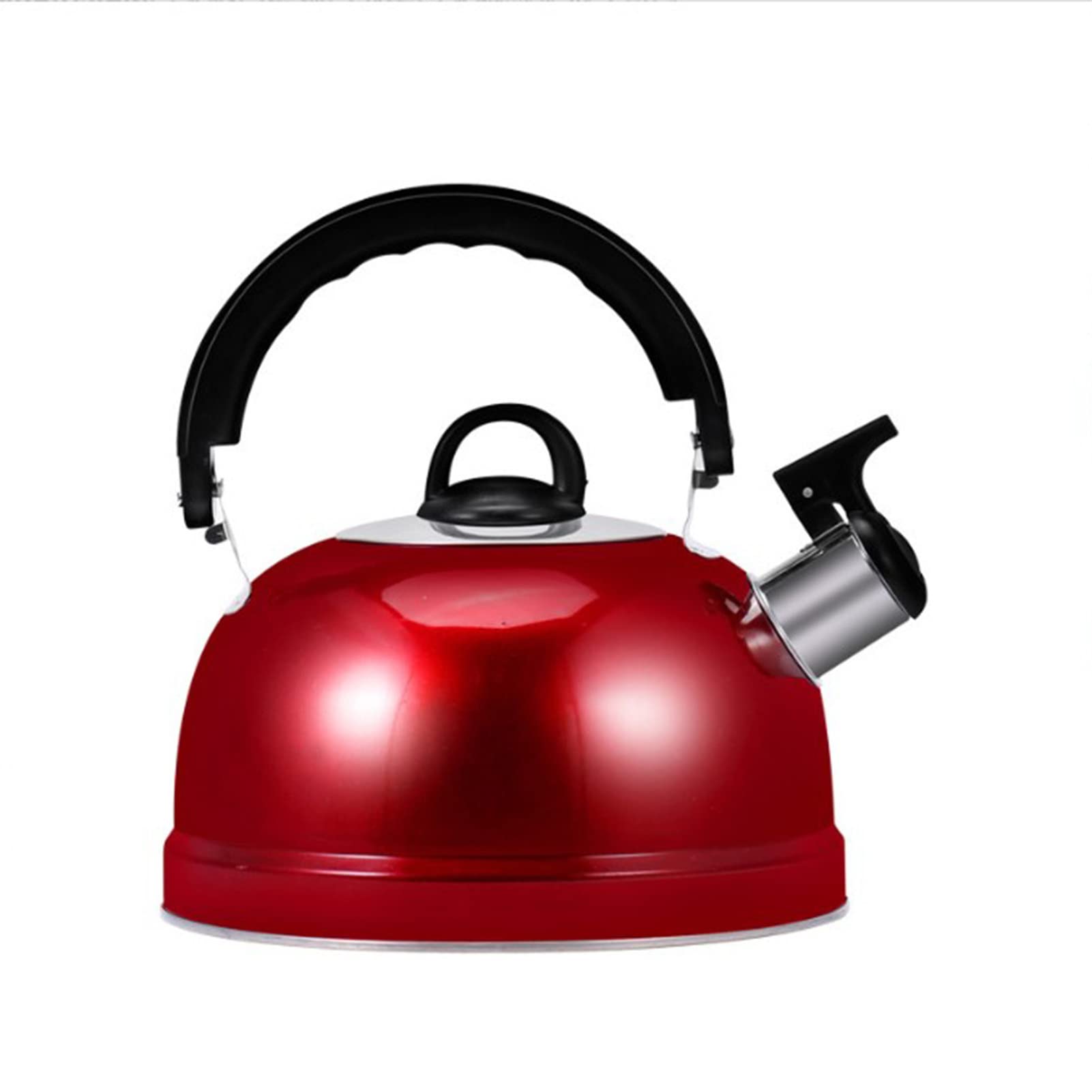 Septpenta 3L Whistling Kettle, Stainless Steel Stovetop Teapot, Anti Scald Handle for Comfortable Grip, Uniform Heat Conduction, Universal Stove, Clear Whistling for Kitchen Water Boiling