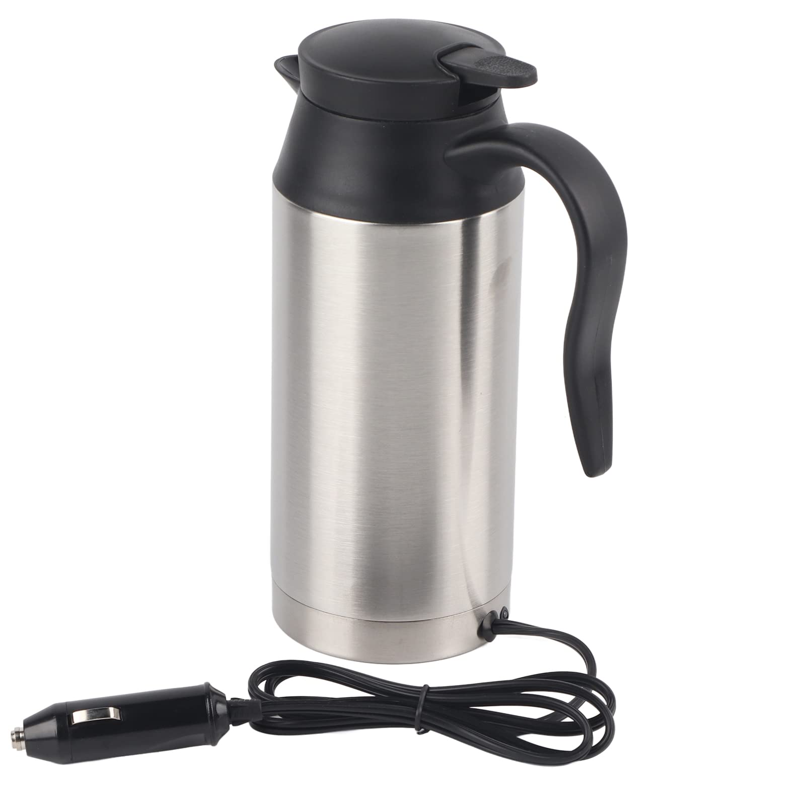 Car Electric Cup, 12V 750ml Car Electric Cup Vacuum Insulation Technology Portable Electric Travel Heating Cup Coffee Tea Boiling Mug Kettle for Car