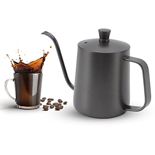 N Coffee Kettle Black L Steel Rustproof Small Pour Over Kettle With Lid For Home 600Ml N Coffee Kettle Black (350ml)