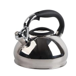 whistling tea kettle fast heating large capacity 304 l steel whistling kettle with ergonomic handle for 2.3l whistling tea kettle fast (3l)