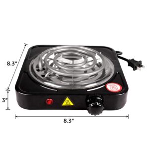 Boshen Portable Electric Single Coil Burner Countertop Hot Plate Home Outdoor Automatic Temperature Control