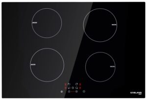 gasland chef induction cooktop 30 inch, built-in electric cooktop 4 burners electric stove top, sensor control induction hob with child safety lock and timer 240v