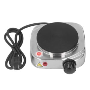 electric stove burner, 500w small cooking heater stove portable countertop burner electric heater stove stainless steel electric hot plate for kitchen camping (110v us plug)