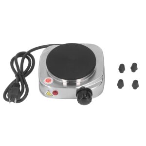 Electric Stove Burner, 500W Small Cooking Heater Stove Portable Countertop Burner Electric Heater Stove Stainless Steel Electric Hot Plate for Kitchen Camping (110V US Plug)