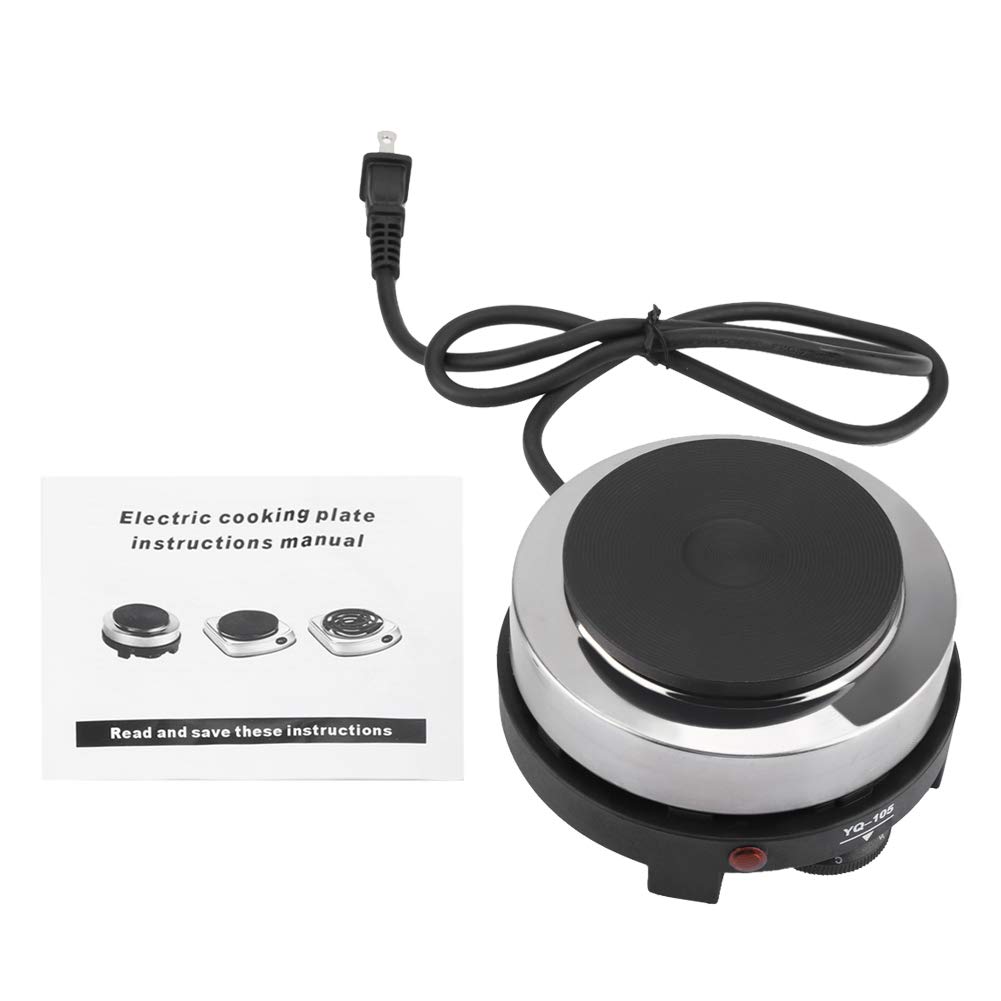 Watris Veiyi Small Electric Hot Plate, 500W Mini Hot Plate Electric Stove, Portable Electric Burner for Office Home Kitchen (US Plug 110V)