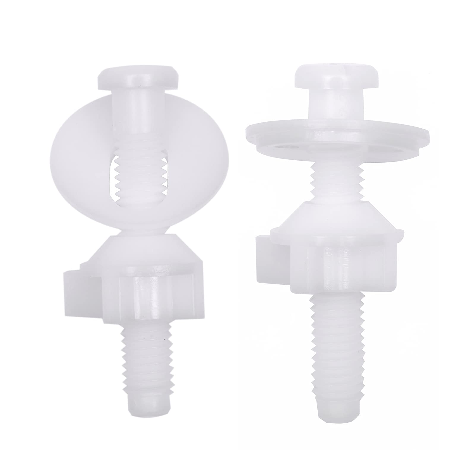 Toilet Seat Screws, A.I.Force 4Packs Toilet Seat Tightening Kit with Toilet Seat Hinge Bolts, Nuts and Washers, Plastic Toilet Seat Hinge Bolts for Fixing Wiggle of Top Mount Toilet Seat Hinges