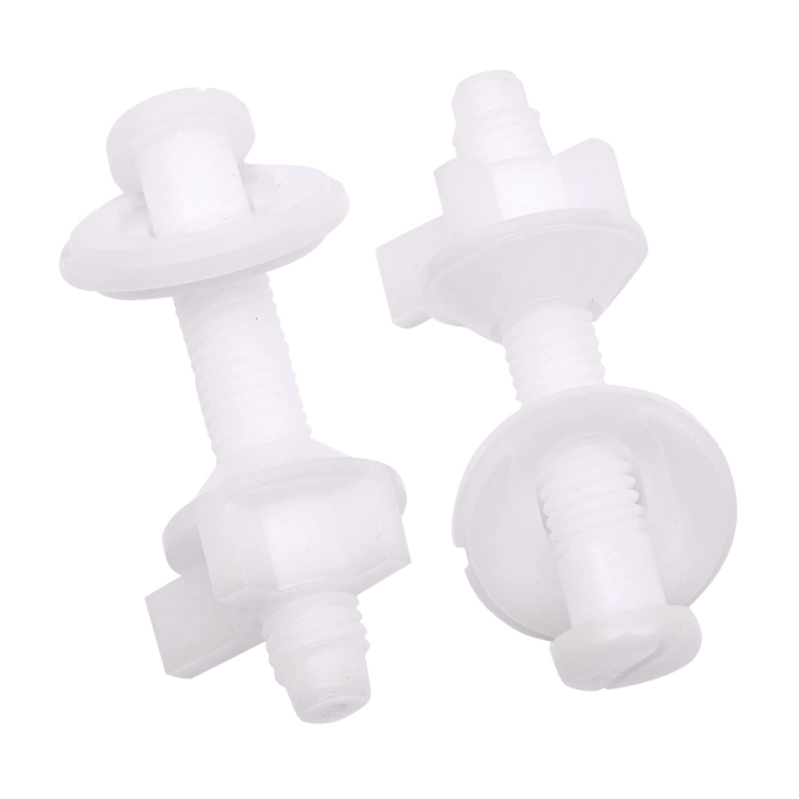 Toilet Seat Screws, A.I.Force 4Packs Toilet Seat Tightening Kit with Toilet Seat Hinge Bolts, Nuts and Washers, Plastic Toilet Seat Hinge Bolts for Fixing Wiggle of Top Mount Toilet Seat Hinges