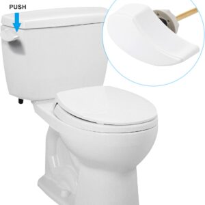 Hibbent Toilet Handle Tank Flush Lever Replacement Compatible with TOTOTHU004-CP Trip Lvr for ST701, CST854, CST884,Side Mount Toilet Flush Handle, Toilet Trip Lever, Toilet Repair Handle, White