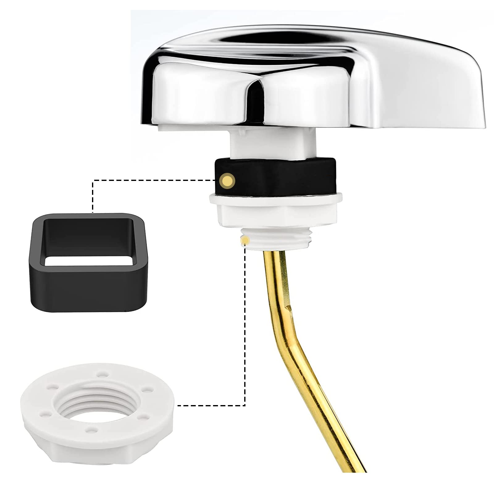 TOTO Toilet Handle Replacement Parts Kit, Side Mount Toilet Flush Handle, Universal TOTO THU068#CP Trip Lvr for St743S, Tank Lever Handle for TOTO Kohler Toilet Tank