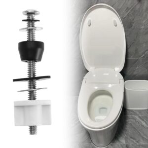 ECSiNG 2 Set Toilet Seat Hinge Bolts Kit Hinge Bolt Replacement Top-Fixed Hinge Universal Toilet Seat Stainless Steel Rubber Hinge Bolt