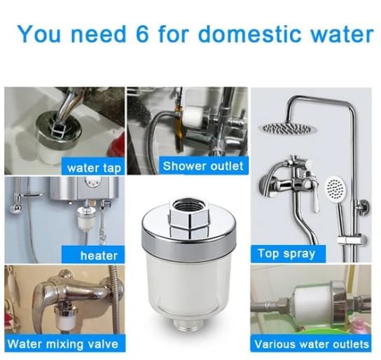 Water Outlet Purifier Kits Universal Faucet Filter for Kitchen Bathroom Shower Household Filter PP Cotton Element, 5-Micron Water Filter Filtration System. (1 Set)