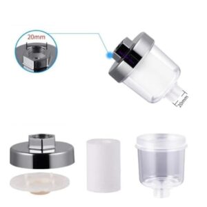 Water Outlet Purifier Kits Universal Faucet Filter for Kitchen Bathroom Shower Household Filter PP Cotton Element, 5-Micron Water Filter Filtration System. (1 Set)