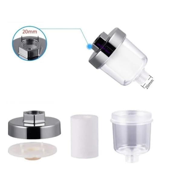 Water Outlet Purifier Kits Universal Faucet Filter for Kitchen Bathroom Shower Household Filter PP Cotton Element, 5-Micron Water Filter Filtration System. (1 Set)