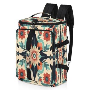 native american floral pattern (01) gym duffle bag for traveling sports tote gym bag with shoes compartment water-resistant workout bag weekender bag backpack for men women