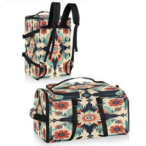 Native American Floral Pattern (01) Gym Duffle Bag for Traveling Sports Tote Gym Bag with Shoes Compartment Water-resistant Workout Bag Weekender Bag Backpack for Men Women