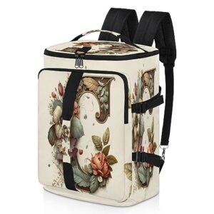 letter c flower vintage decoration（02） gym duffle bag for traveling sports tote gym bag with shoes compartment water-resistant workout bag weekender bag backpack for men women