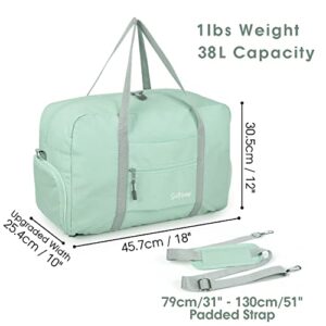 Sports Gym Bag with Wet Pocket & Shoes Compartment, Travel Duffel Bag for Men and Women Lightweight, Mint Green