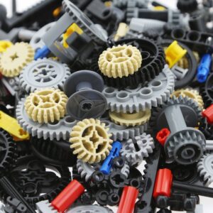 2 lbs technic blocks parts, compatible with lego technic, for technical car stem speed moc diy (random model，random color)