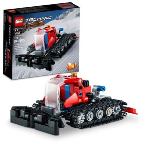 lego technic snow groomer to snowmobile 42148, 2in1 vehicle model set, engineering toys, winter construction toy for kids, boys, girls 7+ years old, birthday gift idea