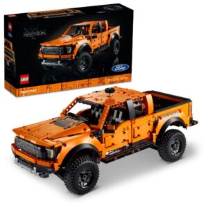 lego technic ford f-150 raptor 42126 model building kit; enjoy an immersive build recreating the features and functions of the powerful ford f-150 raptor pickup truck (1,379 pieces)