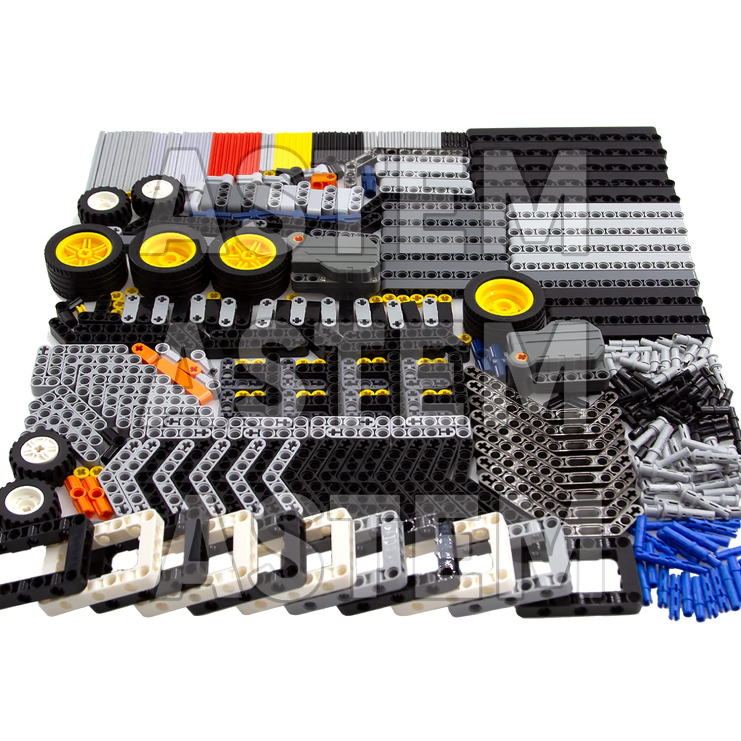 ASTEM Technic Parts Group EV3 Replacement Building Block Parts Regular-sized mechanical parts include Brick,Bush,Technic Pin.