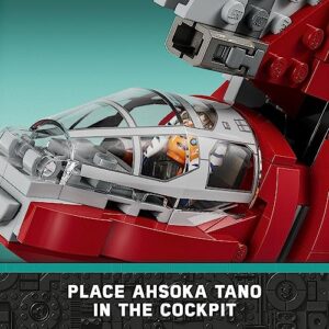 LEGO Star Wars Ahsoka Tano’s T-6 Jedi Shuttle, Star Wars Playset Based on the Ahsoka TV Series, Show Inspired Building Toy for Ahsoka Fans Featuring a Buildable Starship and 4 Star Wars Figures, 75362