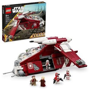 lego star wars: the clone wars coruscant guard gunship 75354 buildable star wars toy for 9 year olds, gift idea for fans including chancellor palpatine, padme and 3 clone trooper minifigures