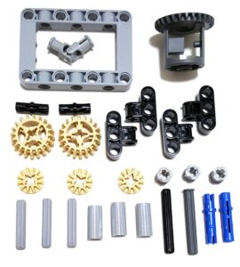 lego technic differential gear box kit (gears, pins, axles, connectors) 27 pieces