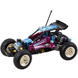 lego technic off-road buggy 42124 model building kit; app-controlled retro rc buggy toy for kids, new 2021 (374 pieces)