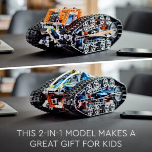 Lego Technic App-Controlled Transformation Vehicle 42140, Off Road Remote Control Car, Building Car Kit That Flips, 2in1 RC Truck and Race Car Toy, Great Gift for Boys, Girls, Kids Who Love RC Cars