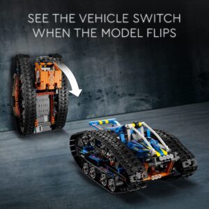 Lego Technic App-Controlled Transformation Vehicle 42140, Off Road Remote Control Car, Building Car Kit That Flips, 2in1 RC Truck and Race Car Toy, Great Gift for Boys, Girls, Kids Who Love RC Cars