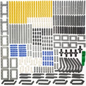 zhx technical beam set 266 pieces - chassis frame liftarm beam parts piece axles connector for technic car stem engineering building brick compatible with major brand toys