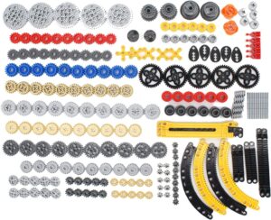 seemy 233pcs gear set for technic series parts compatible with lego technic parts, diy gears assortment pack(liftarm, pins, axles, connectors) for technic building blocks set (gear set)