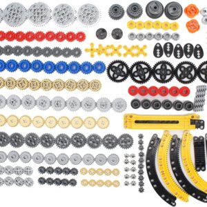 SEEMY 233PCS Gear Set for Technic Series Parts Compatible with Lego Technic Parts, DIY Gears Assortment Pack(Liftarm, Pins, Axles, Connectors) for Technic Building Blocks Set (Gear Set)