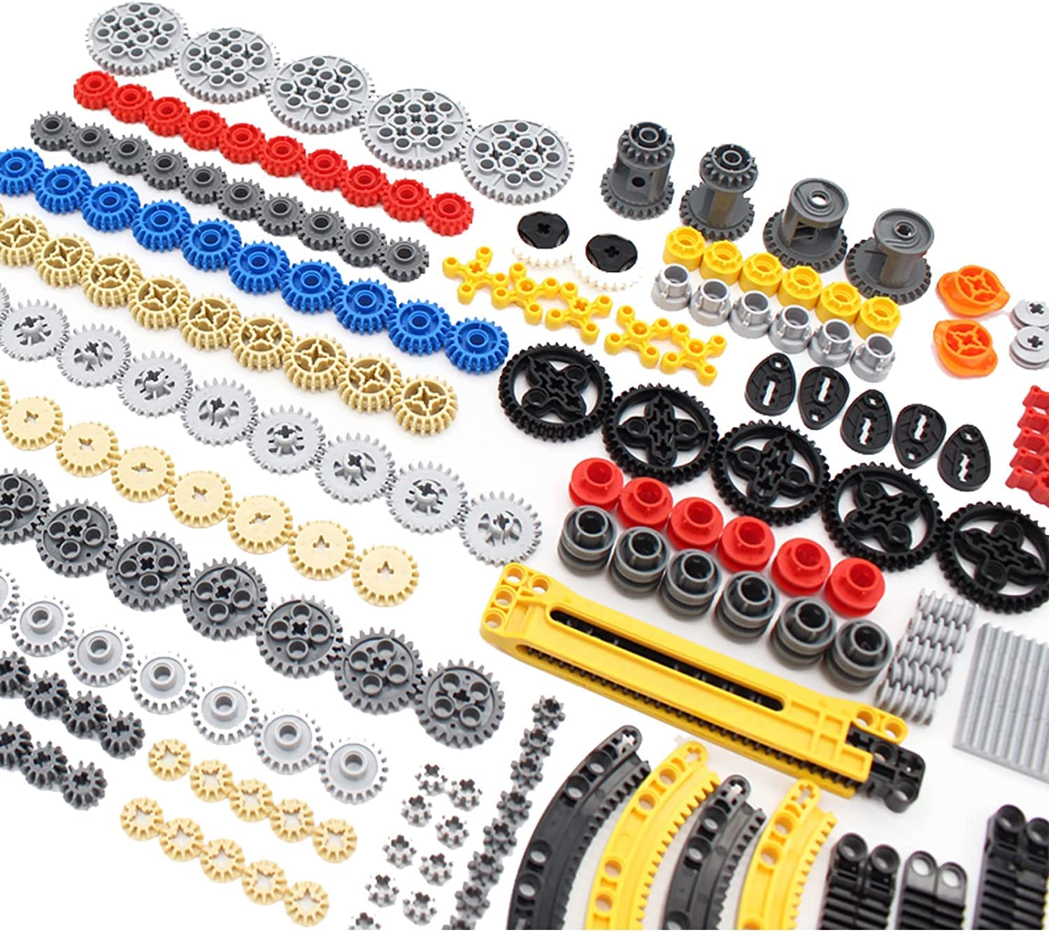 SEEMY 233PCS Gear Set for Technic Series Parts Compatible with Lego Technic Parts, DIY Gears Assortment Pack(Liftarm, Pins, Axles, Connectors) for Technic Building Blocks Set (Gear Set)