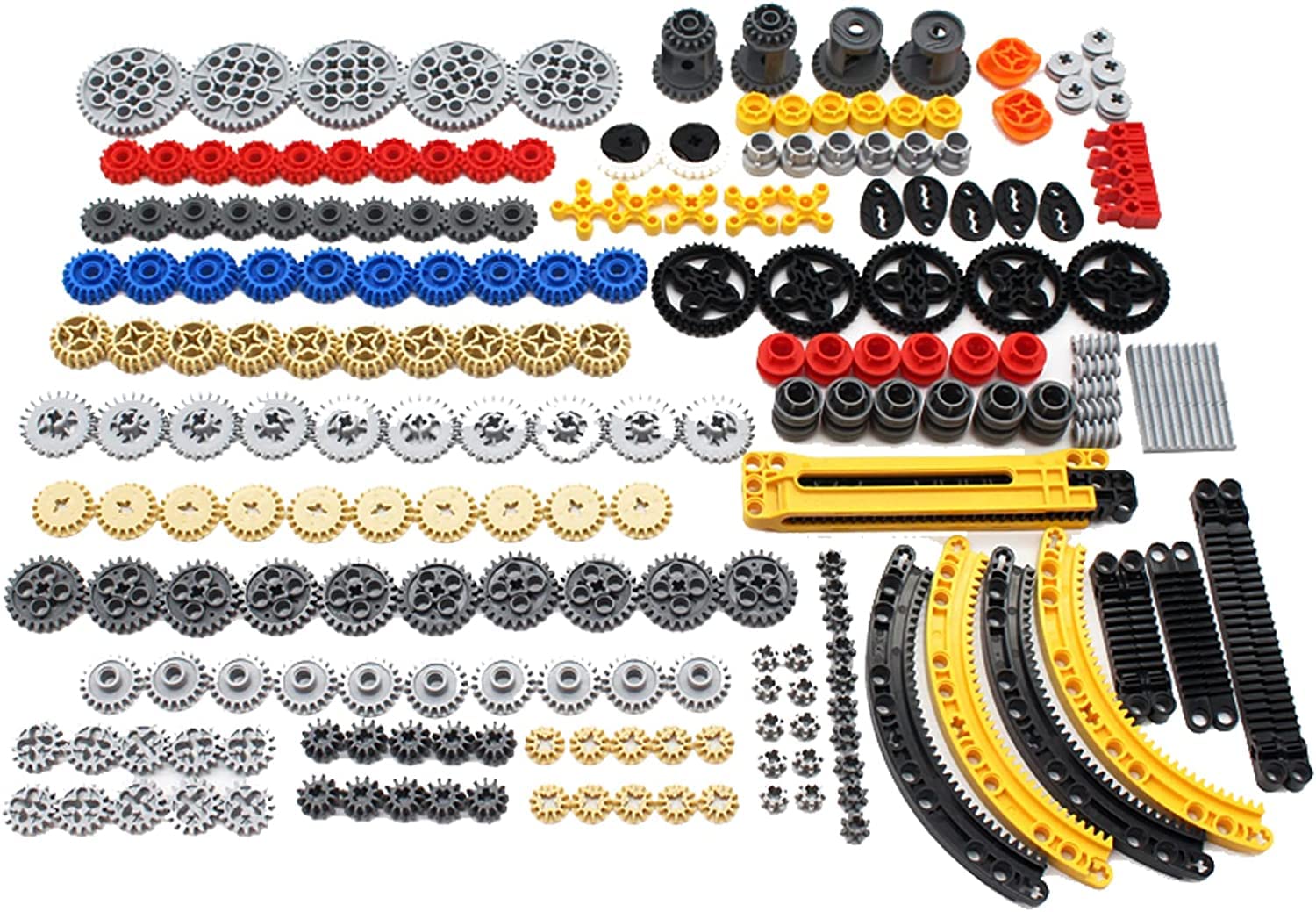 SEEMY 233PCS Gear Set for Technic Series Parts Compatible with Lego Technic Parts, DIY Gears Assortment Pack(Liftarm, Pins, Axles, Connectors) for Technic Building Blocks Set (Gear Set)