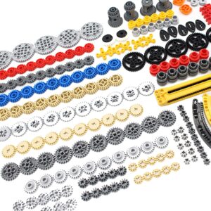 SEEMY 233PCS Gear Set for Technic Series Parts Compatible with Lego Technic Parts, DIY Gears Assortment Pack(Liftarm, Pins, Axles, Connectors) for Technic Building Blocks Set (Gear Set)