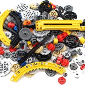 SEEMY 233PCS Gear Set for Technic Series Parts Compatible with Lego Technic Parts, DIY Gears Assortment Pack(Liftarm, Pins, Axles, Connectors) for Technic Building Blocks Set (Gear Set)