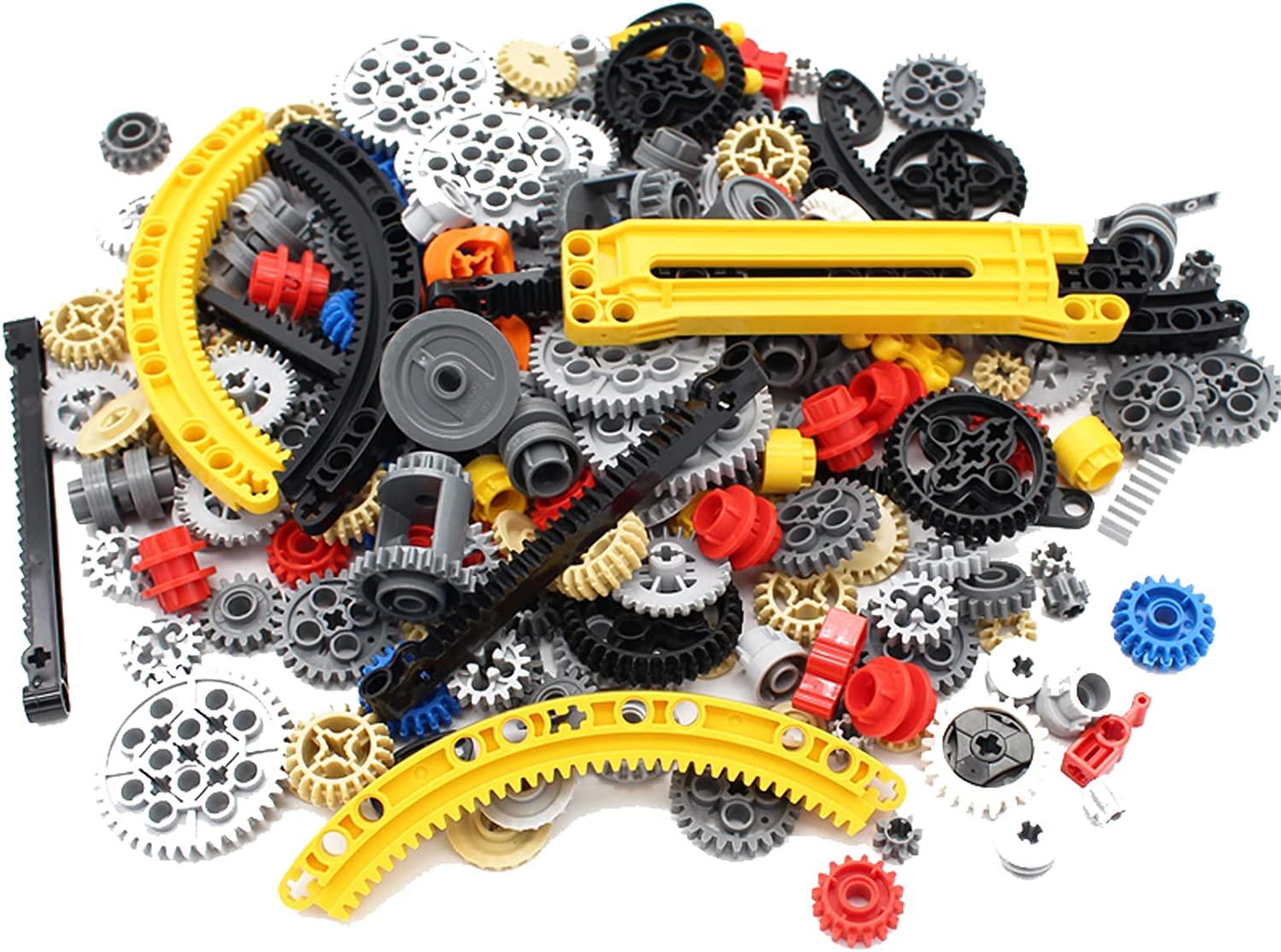 SEEMY 233PCS Gear Set for Technic Series Parts Compatible with Lego Technic Parts, DIY Gears Assortment Pack(Liftarm, Pins, Axles, Connectors) for Technic Building Blocks Set (Gear Set)