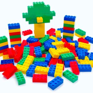 120pieces classic building bricks blocks toy set 2x4 moc building basic bricks parts and pieces compatible with major brands stem creative construction toys for kids 6+ (red, yellow, blue, green)