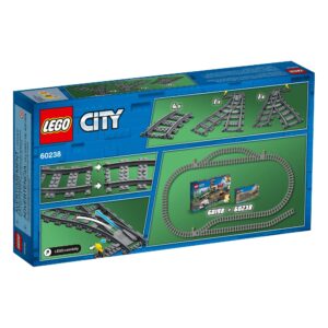 LEGO City Trains Switch Tracks 60238 Building Toy Set for Kids, Boys, and Girls Ages 5+ (8 Pieces)