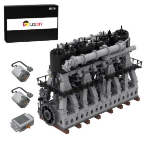 karoyd technic titanic reciprocating triple expansion steam engine building kit, engine series building blocks set, compatible with lego (6584pcs)