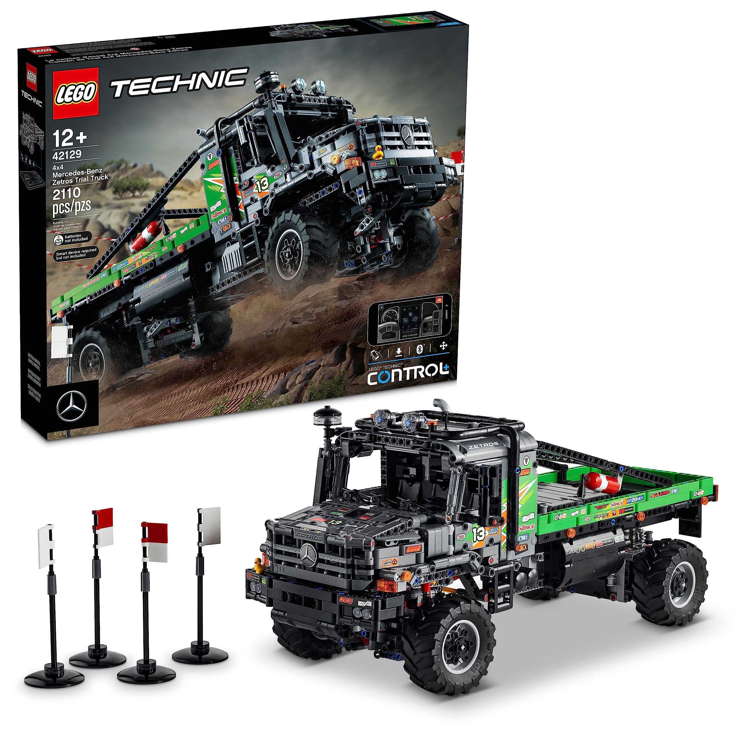 LEGO Technic 4x4 Mercedes-Benz Zetros Trial Truck 42129 Building Kit; Explore A Powerful App-Controlled Toy Truck; New 2021 (2,110 Pieces)