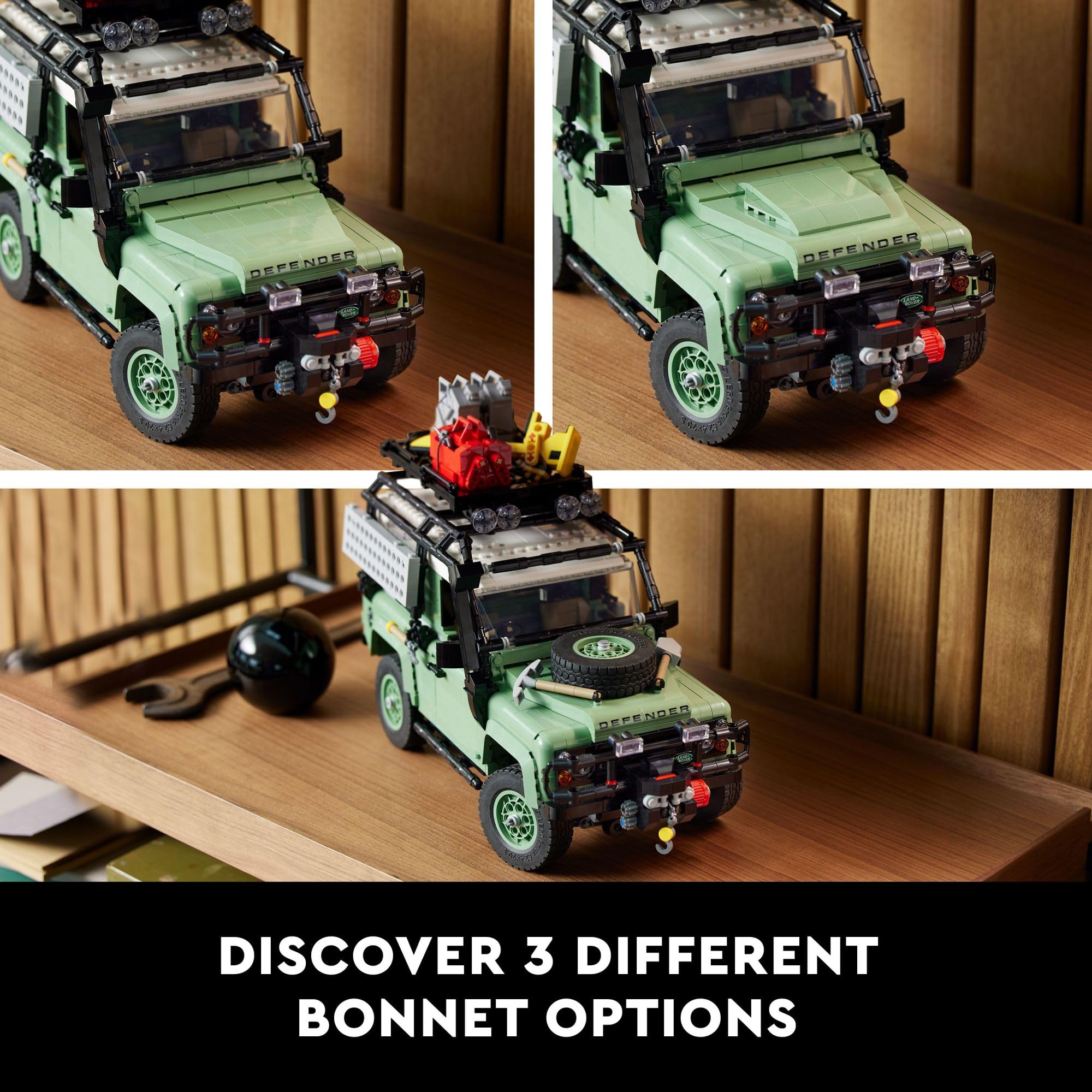 LEGO Icons Land Rover Classic Defender 90 10317 Model Car Building Set for Adults and Classic Car Lovers, This Immersive Project Based on an Off-Road Icon Makes a Great Graduation Gift for Him or Her