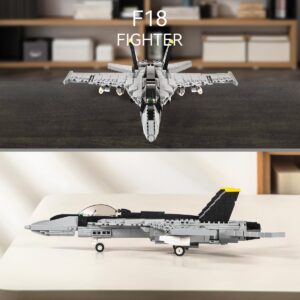 DAHONPA F/A-18E Bumblebee Fighter Military Army Airplane Building Bricks Set with 1 Figure, 682 Pieces Air-Force Build Blocks Toy, Gift for Kid and Adult.