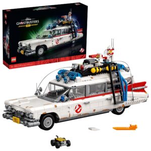 lego icons ghostbusters ecto-1 10274 car kit, large set for adults, gift idea for men, women, her, him, collectable model for display, nostalgic home décor