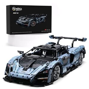 nifeliz sanna gtr building set, 1:8 scale sports car toy model building kit, moc racing building blocks for teens and adults(3,780 pieces)