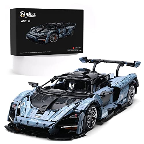 Nifeliz Sanna GTR Building Set, 1:8 Scale Sports Car Toy Model Building Kit, MOC Racing Building Blocks for Teens and Adults(3,780 Pieces)