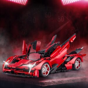 DOSCOR Apello EVO Sports Car Building Kit,1:8 Scale Technical Super Car Building Blocks Set for Adults,Men&Teens,Adult Collectible Model and Engineering Toy(3669+ Pcs)